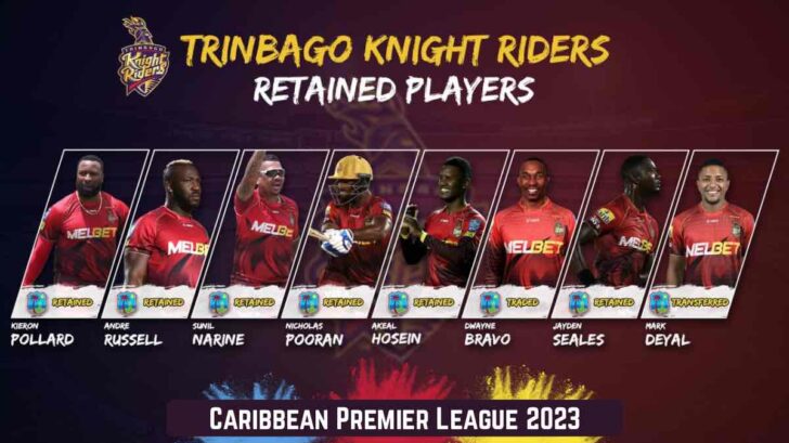 CPL 2023: Trinbago Knight Riders confirm retentions for 2023 Caribbean ...